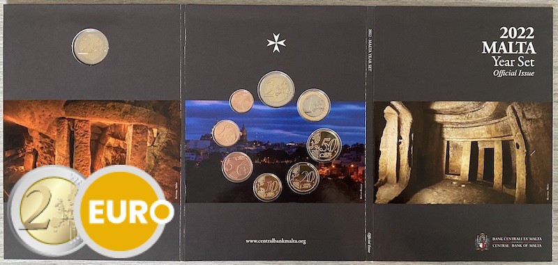 Malta 2022 Euro set BU FDC Hal Saflieni Hypogeum | Euronotes.be