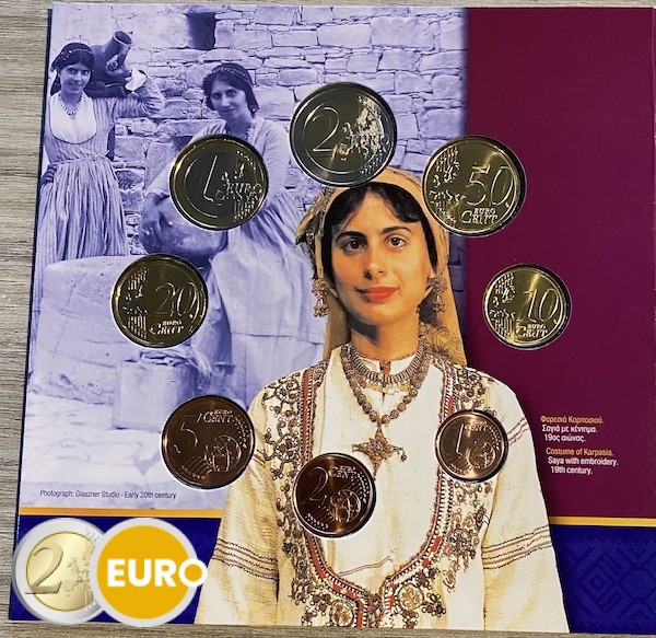 Cyprus 2022 Euro set BU FDC Traditionele Klederdracht | Euronotes.be