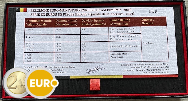 Belgie 2023 euro set BE Proof | Euronotes.be