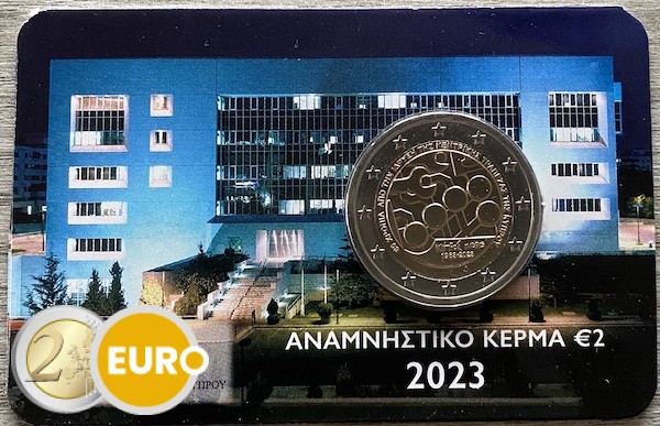 Cyprus 2023 2 euro Centrale Bank BU FDC Coincard | Euronotes.be