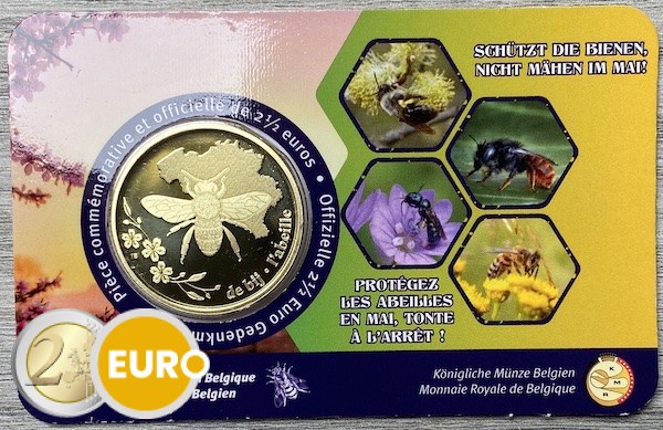 Belgique 2024 2,50 euros L'abeille BU FDC Coincard FR | Euronotes.be