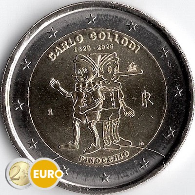 Italie 2026 2 euros Carlo Collodi Pinocchio UNC | Euronotes.be